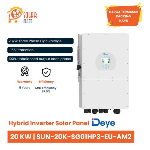 Jual Deye 20kW Hybrid Inverter SUN-20K-SG01HP3-EU-AM2 Three Phase + Packing Kayu PV Solar Panel ...
