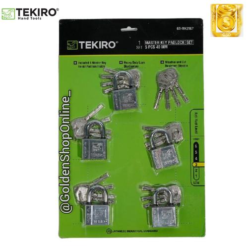Jual Tekiro Gembok Master Key Set 5pcs ukuran 40mm - Jakarta Barat ...