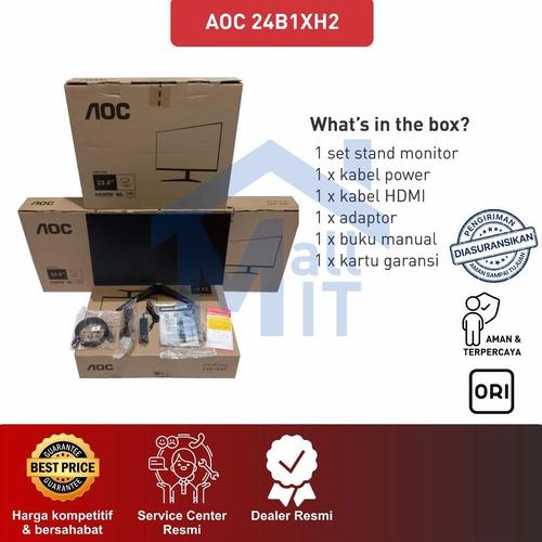 Jual [New] Monitor Aoc 24B1Xh2 24B20Jh2 Led Slim 24" 1080 Full Hd Ips ...