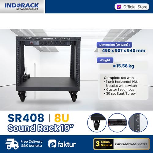Promo Indorack SR408 Rack Audio 8U Depth 450mm Audio Sound System Rack ...