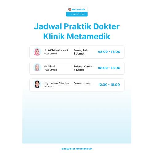 Jual Jadwal Papan Dokter Klinik A4 sign board - Kota Tangerang - Galery ...