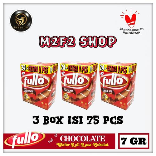 Jual Fullo Wafer Stik Roll Krim Full Of Chocolate | Cokelat - 7 gr (3 ...