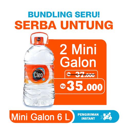 Jual Cleo Bundling Hemat 2 Galon Mini 6 Liter - Khusus Pengiriman ...
