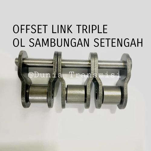 Jual OL RS 80 x 3R Offset Link Triple Sambungan Rantai OL RS80-3 ...