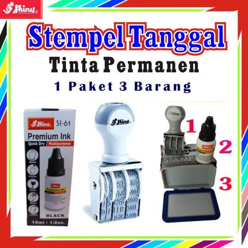 Jual STEMPEL CAP TANGGAL TINTA PLASTIK KEMASAN KANTOR TOKO SHINY RETURE ...