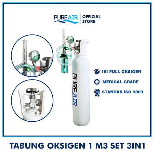 Promo Tabung Oksigen 1M3 Set Komplit 3in1 (Tabung+Regulator+Selang) Cicil 0% 3x - Kota Tangerang ...