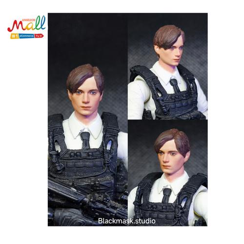 Jual Headsculpt custom kitbash Leon kennedy resident evil mezco, marvel ...