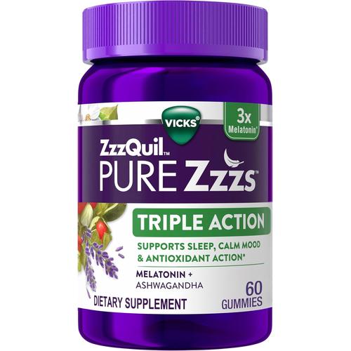 Jual ZzzQuil PURE Zzzs Triple Action Mealtonin Gummies Sleep Aid with ...