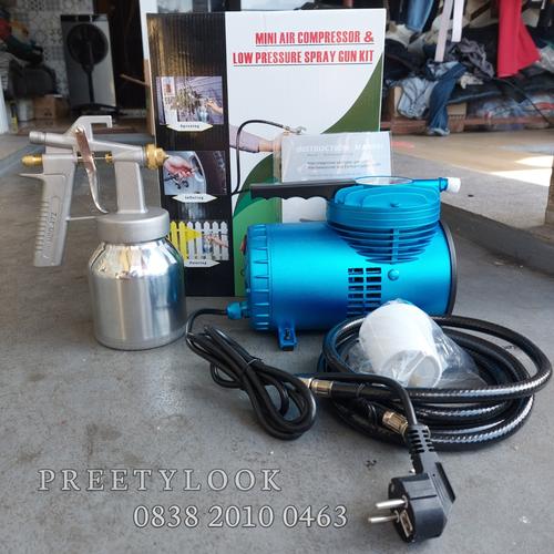 Jual Mini Air Compressor Set Spray Gun Kit Kompresor Mini Semprot Cat ...