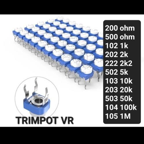 Jual trimpot vr 501 102 103 203 503 104 105 potensio putar obeng trim ...
