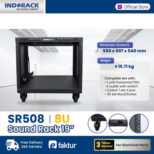 Promo Indorack SR508 Rack Audio 8U Depth 550mm Audio Sound System Rack ...