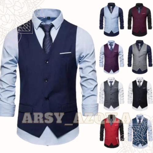 Jual Petjah Rompi Jas Pria/Rompi Jas Formal/Vest Kantor/Rompi Kerja ...