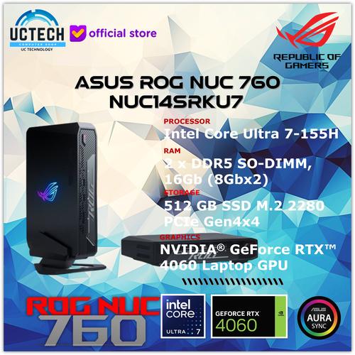 Promo ASUS ROG NUC 760 NUC14SRKU7 - Ultra 7 155H 16GB 512GB SSD RTX ...