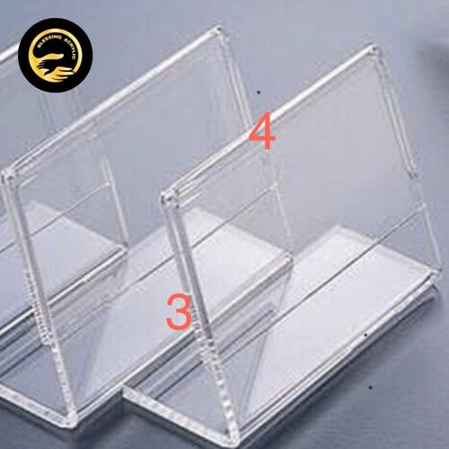 Jual Acrylic nama tag/label nama/label harga tent card L 2mm uk 3 x 4 ...