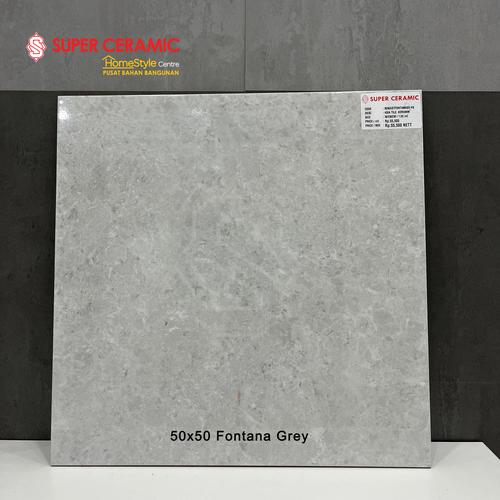 Jual ASIA TILE 50x50 Keramik Lantai Dinding - FONTANA GREY / FONTANA ...