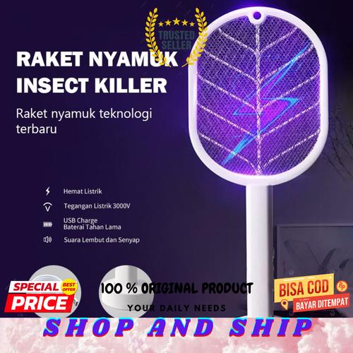 Jual PREMIUM Raket Nyamuk Listrik Standing Electric Mosquito Racket ...