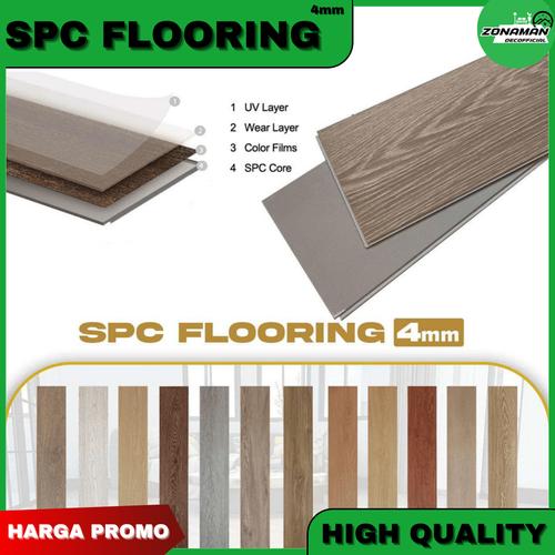 Jual SPC Flooring 4mm | Lantai SPC Vinyl Plank Motif Kayu Click Klik System | PENGIRIMAN LUAR ...