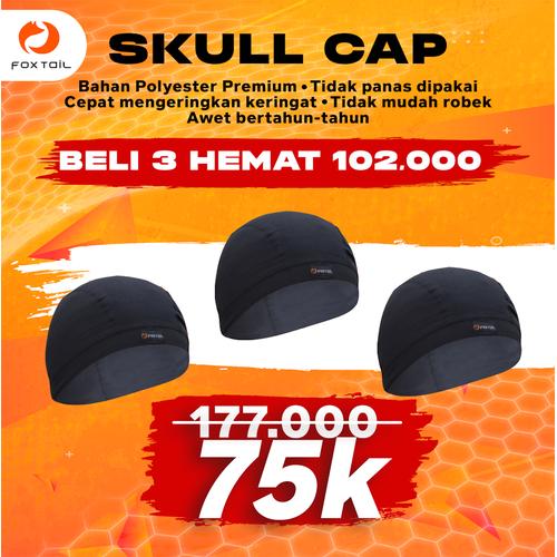 Promo 3 Pcs Foxtail Dri Fit Skull Cap Inner Alas Helm Motor Kupluk ...