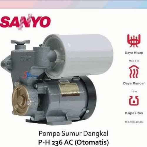 Jual MESIN POMPA AIR LISTRIK SUMUR DANGKAL OTOMATIS SANYO PH 236 AC ...