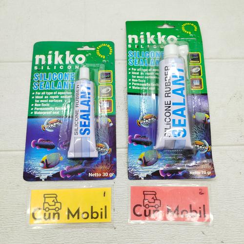 Jual Lem Sealent Silicone Rubber Nikko Warna bening 30 gr 70 gr - 30 ...