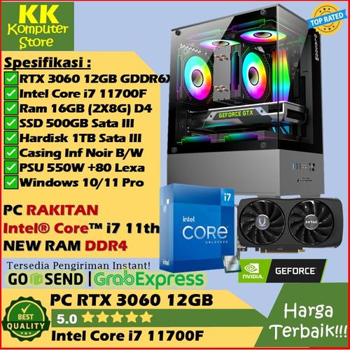 Jual [ pc rakitan gaming editing core i7 11700 | rtx 3060 12gb ] pc gaming rtx 3060 12gb | core ...