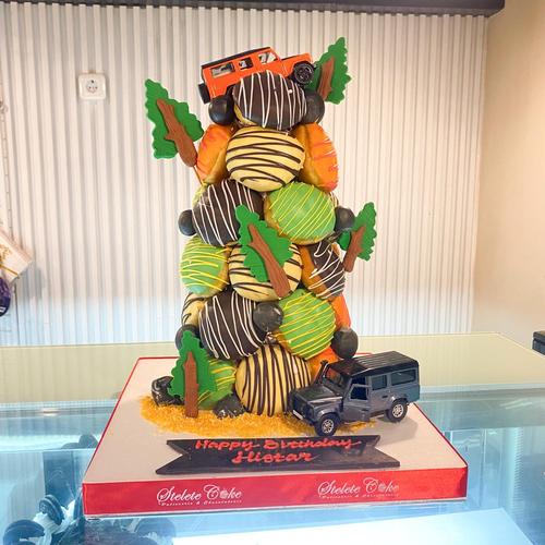 Jual Kue Ulang Tahun/Birthday Cake/Donat Tower Tema Mobil/Kue Birthday ...