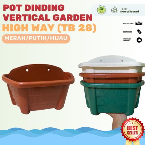 Jual Pot Dinding Vertikal Vertical Garden HW (High Way) TB 28 - PUTIH ...
