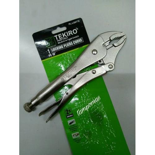 Jual tekiro tang buaya bengkok 10 inch LOCKING PLIERS CURVE PL-LG0770 ...