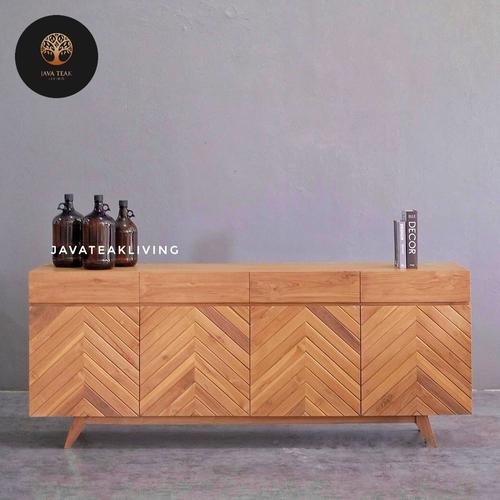Jual Lemari buffet minimalis kayu jati herringbone buffet - Kab. Jepara ...