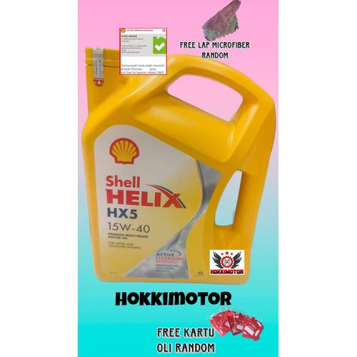 Jual OLI SHELL HELIX HX5 15W-40 100% ASLI 4L (BARCODE) ORI - Kab ...