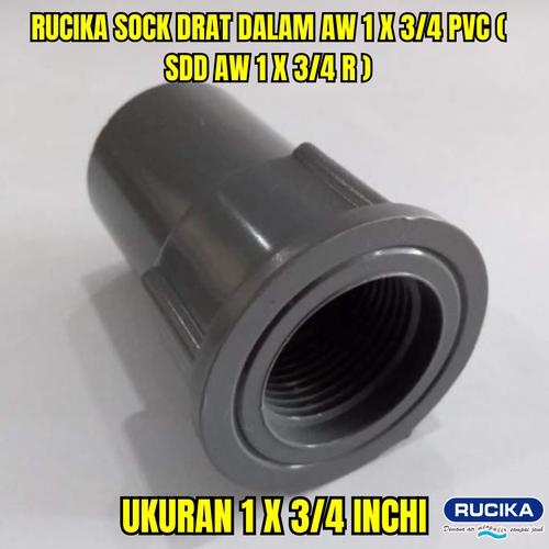 Jual SDD Pipa Fitting Sambungan AW Drat Dalam Ukuran 1 x 3/4 Inchi PVC ...