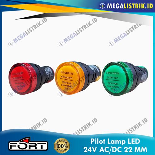 Jual Fort Pilot Lamp LED 22mm 24V AC/DC AD22-22DS / Lampu Kontrol ...
