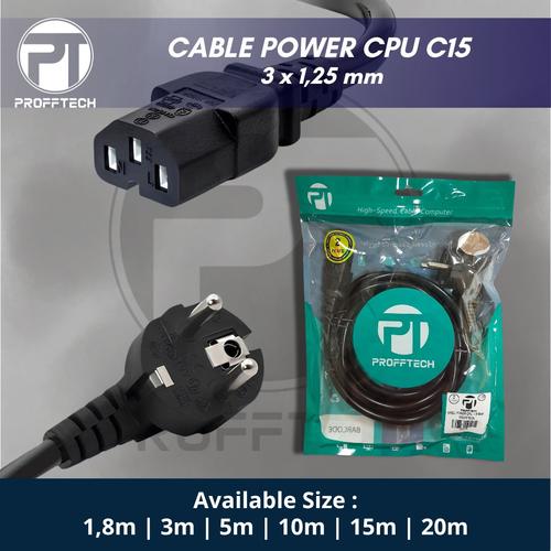 Jual KABEL POWER CPU 1.8 METER PROFF TECH. 3 x 1.25 mm. GARANSI 2 THN - Jakarta Pusat ...