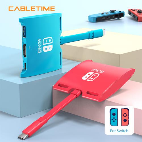 Promo USB Type C to HDMI PD USB 3.0 Docking CABLETIME Nintendo Switch ...