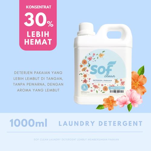 Jual Sof Clean Sabun Cuci Baju 1000ml, Detergen pakaian untuk cuci tangan atau mesin cuci lubang ...