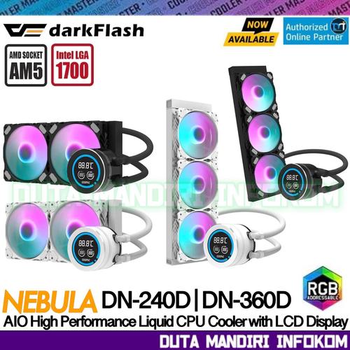 Promo darkFlash NEBULA DN240D DN360D - ARGB AIO Liquid CPU Cooler with ...