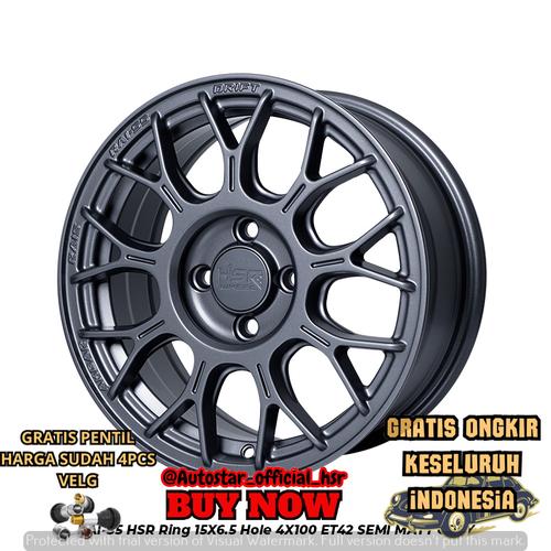 Jual VELG MODEL MUGEN R17 LEBAR 7 LOBANG PCD 4X100 BLACK POLIS + BAN ...
