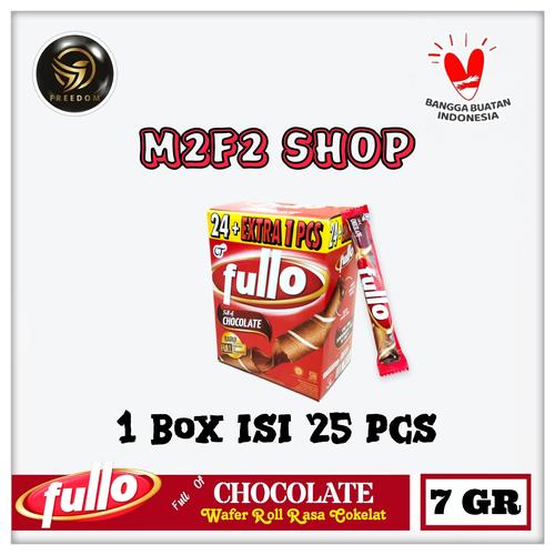 Jual Fullo Stik Full Chocolate | Wafer Roll Cokelat - 7 gr (Harga Box ...