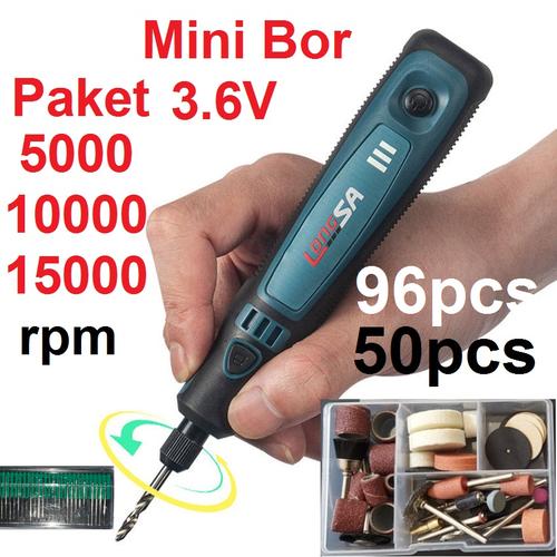 Jual Bor Mini Grinder Set Cordless 3.6V Mini Drill Tuner Mesin Ukir ...