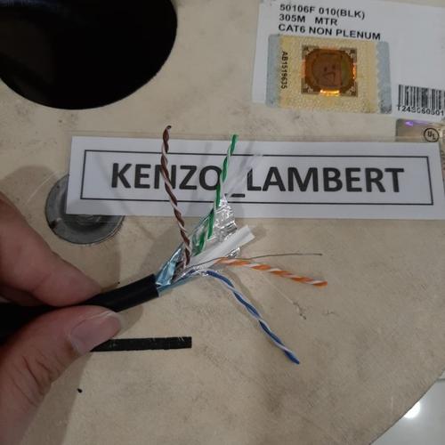 Jual KABEL LAN STP CAT 6 OUTDOOR BELDEN 50106F WARNA HITAM 200 METER ...