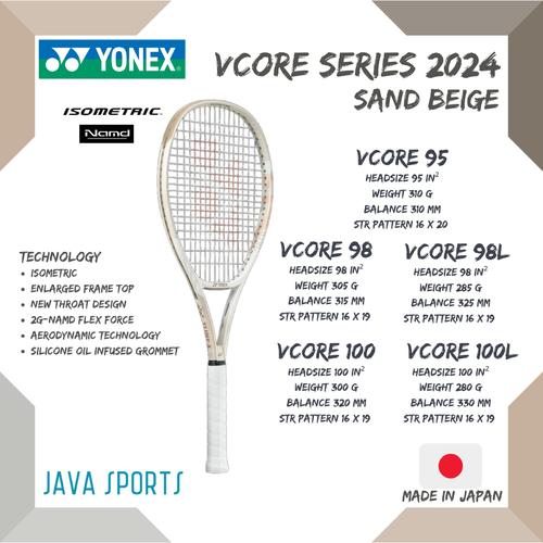 Jual Raket Tenis Yonex Vcore Series 2024 Sand Beige 95 98 98L 100 100L ...