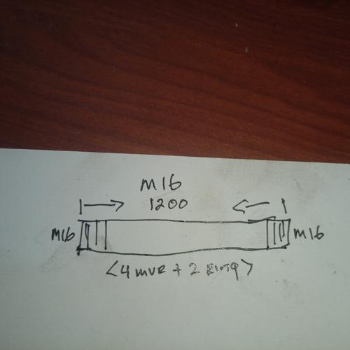 Jual besi trekstang M16 x 1200 (4 mur 2 ring)bahan besi beton drat 10 ...