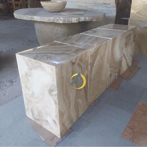 Jual Batu onix motif kembang kursi kotak kubus batu asli onik tembus ...