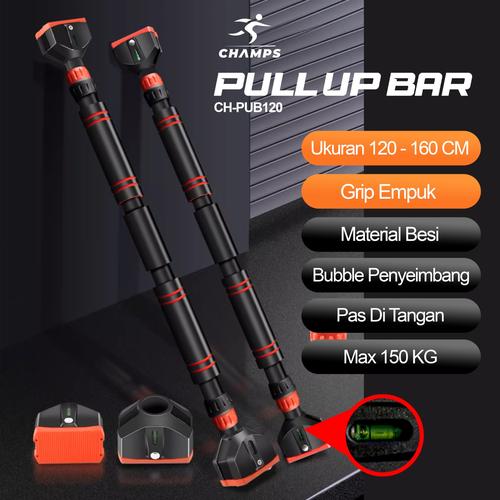 Promo CHAMPS Pull Up Bar Tiang Pull Up Alat Olahraga Chin UP Pintu ...