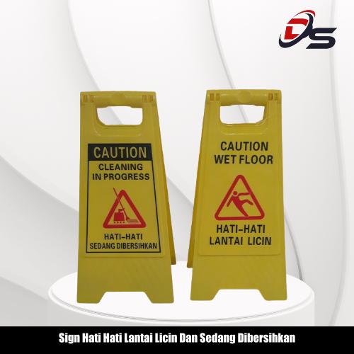 Jual Papan Sign Peringatan Hati Hati Lantai Licin Dan Sedang ...
