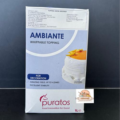 Jual Puratos Ambiante whip cream 1 litre / krim dekorasi Belgia ...