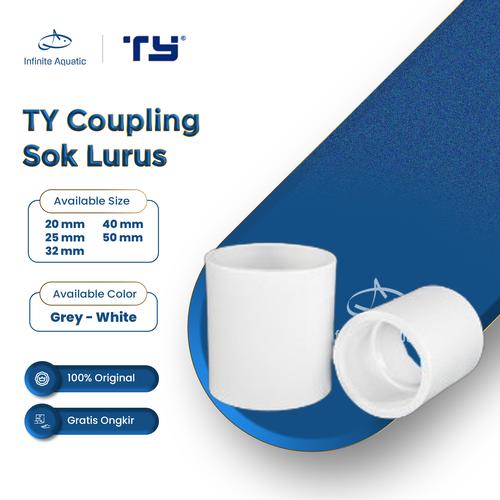 Jual TY Coupling Sok Lurus / Sambungan Pipa Pipe U – PVC by 3 Pawns ...