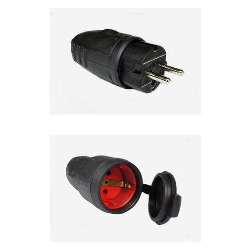 Jual Likon Steker + Kontra Tutup Karet 2P 16A IP44 250V Outdoor Germany ...