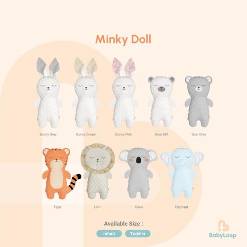 Promo Boneka Anak - Minky Doll - Baby Loop - Bunny Pink, Infant - Kota ...