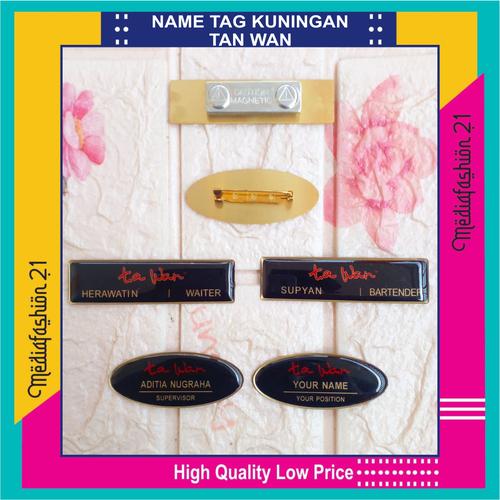 Jual Name Tag / Papan Nama Ta Wan Kuningan Peniti - Magnet (Custom ...